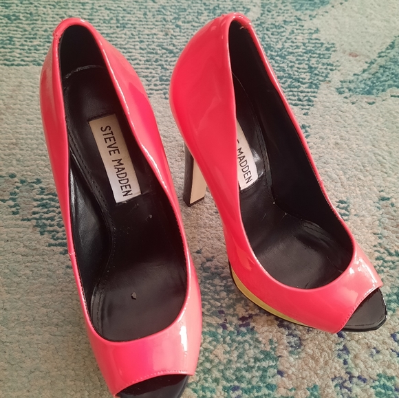 Steve Madden | Shoes | Steve Madden Size 6m Neon Pink With Highlighter ...